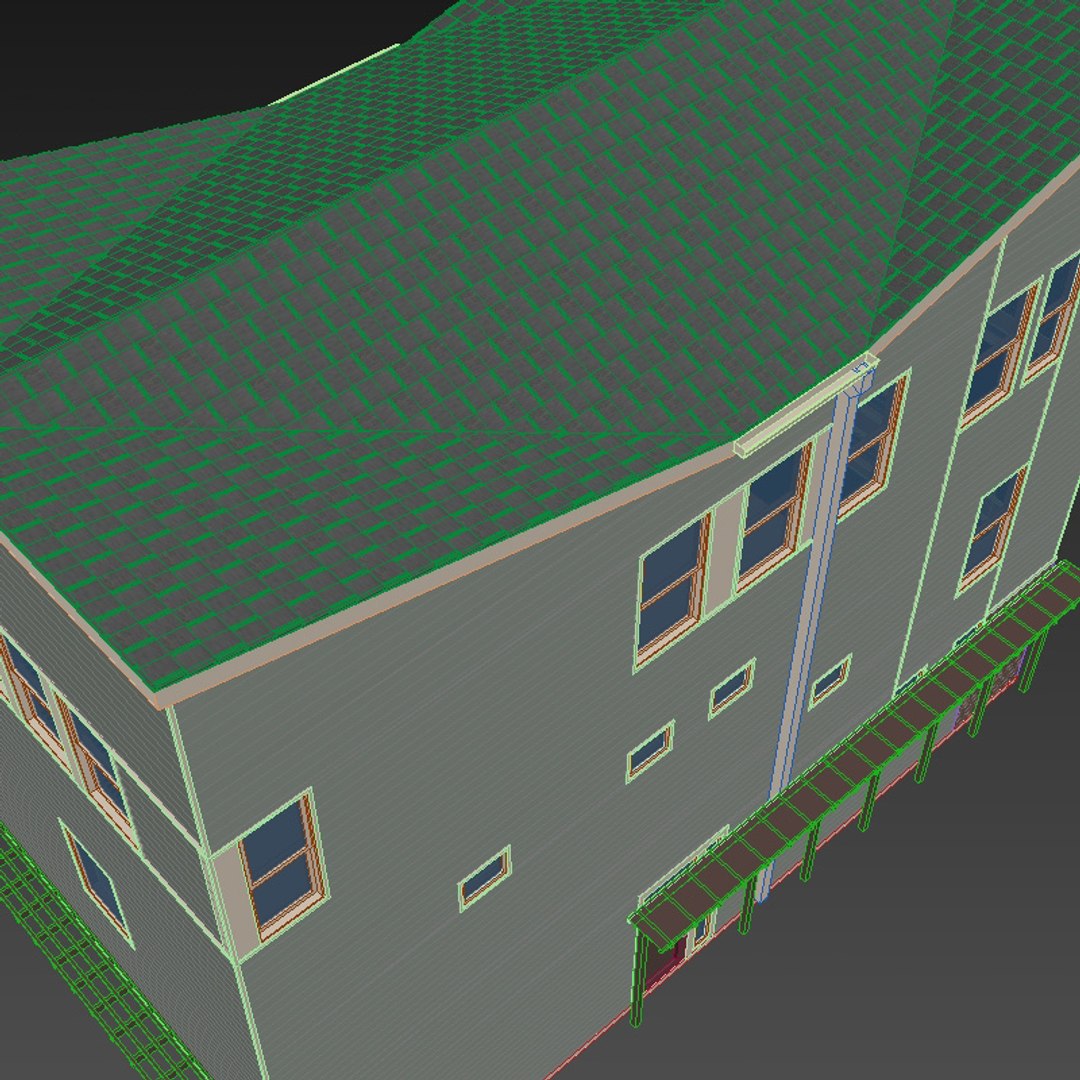 Home Roof 3d Max