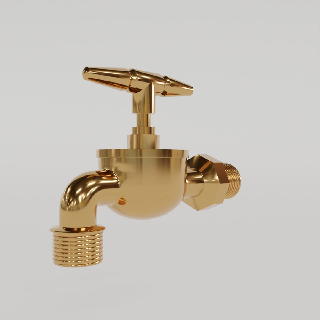 3D Water Tap Bronze - TurboSquid 2268191