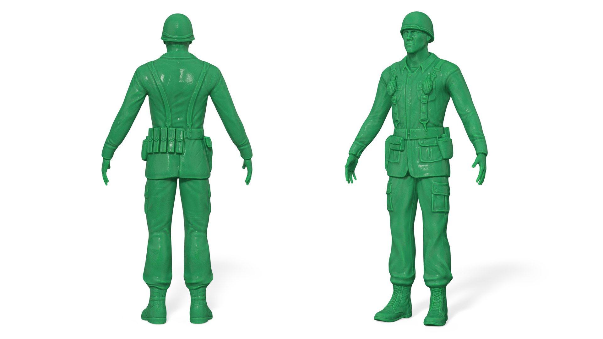 3D Green Toy Soldier Rigged For Maya - TurboSquid 2209630