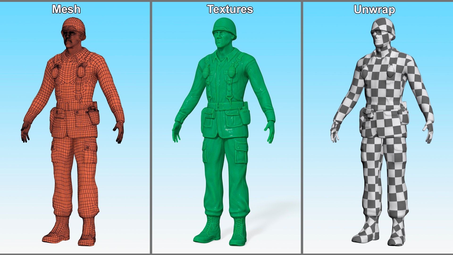 3D Green Toy Soldier Rigged For Maya - TurboSquid 2209630