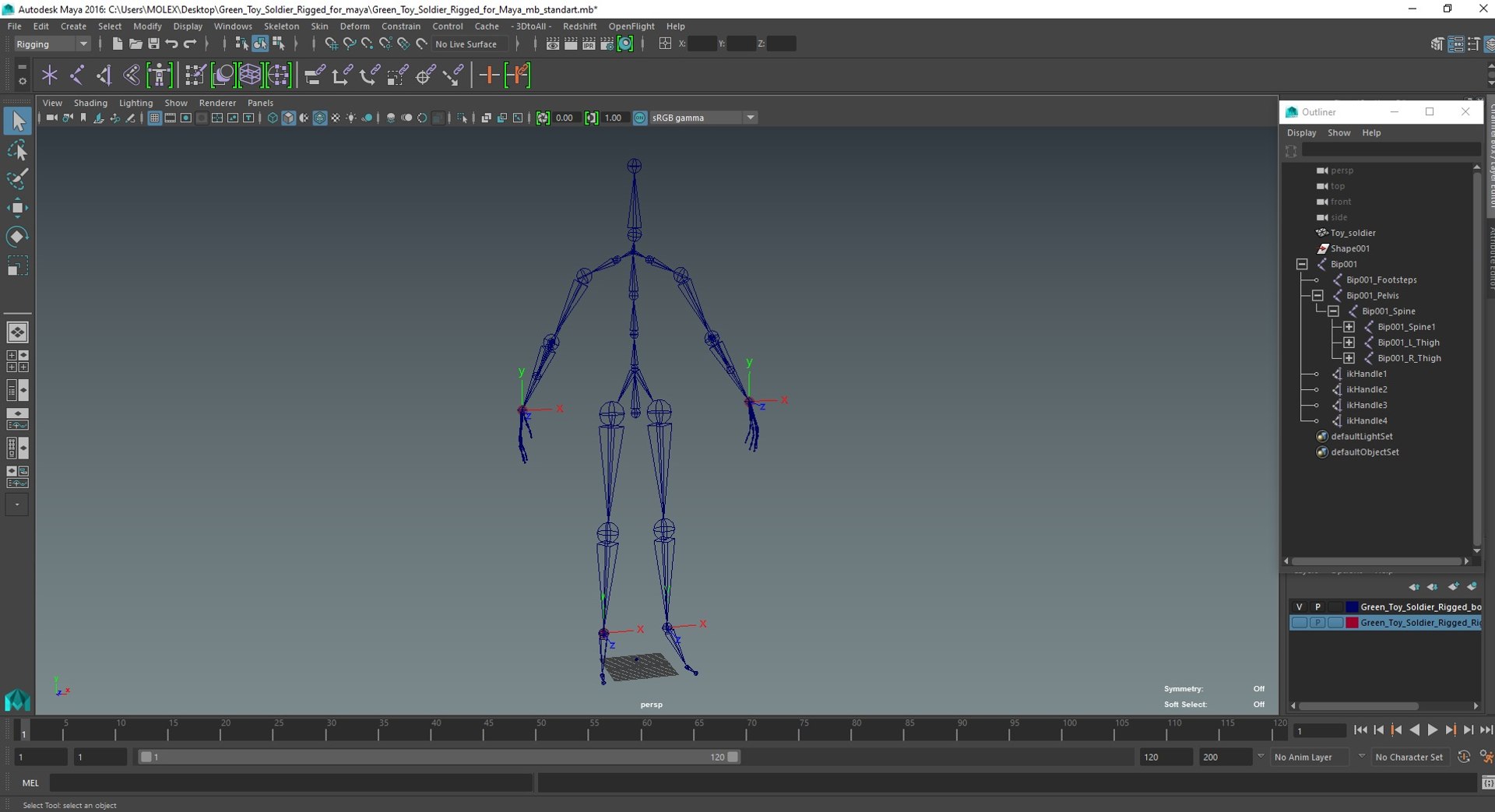 3D Green Toy Soldier Rigged For Maya - TurboSquid 2209630