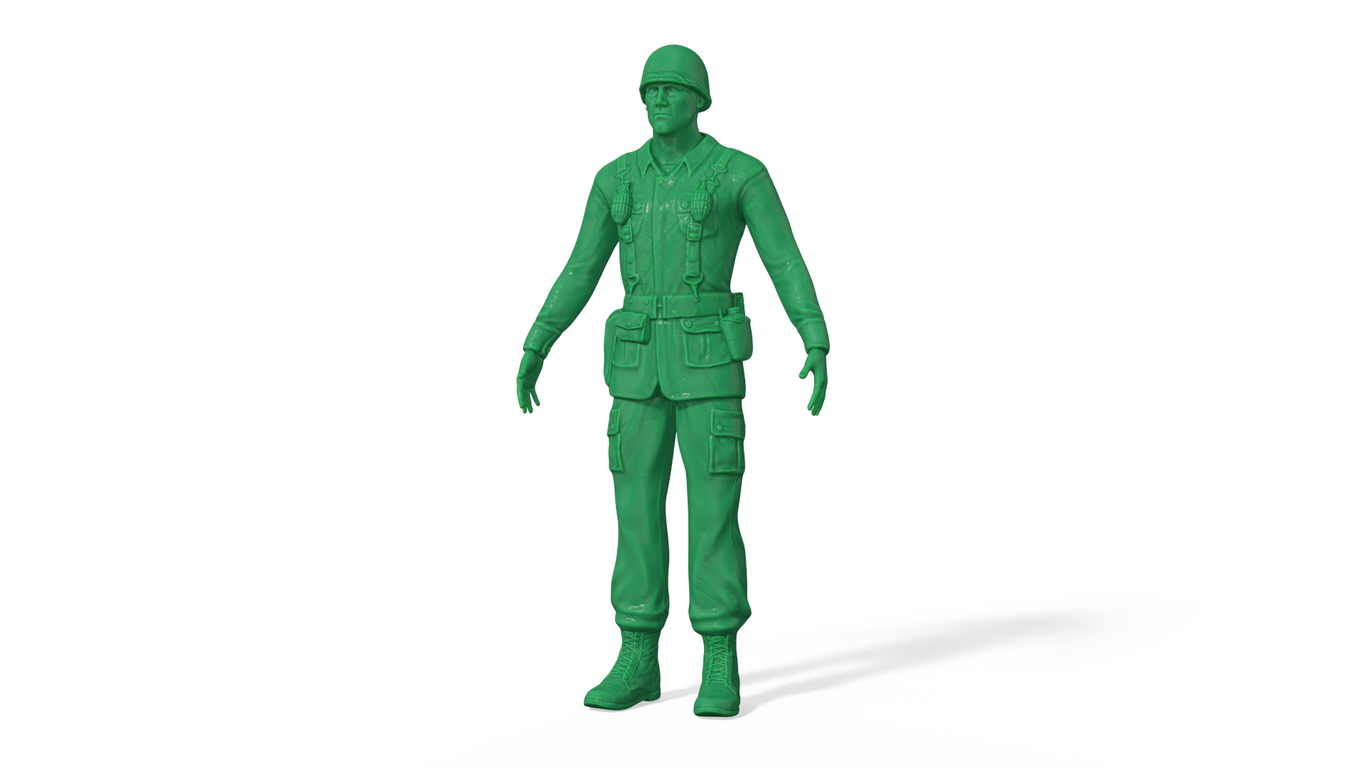 3D Green Toy Soldier Rigged For Maya - TurboSquid 2209630