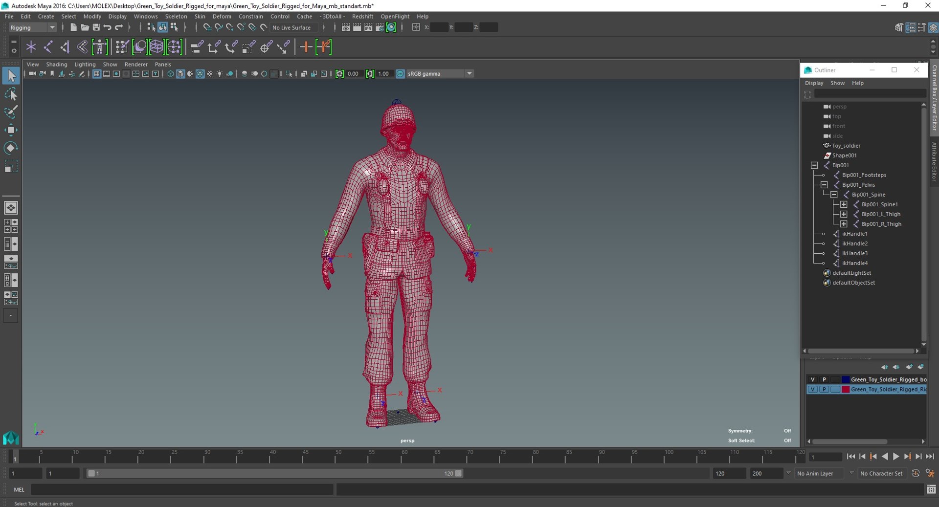 3D Green Toy Soldier Rigged For Maya - TurboSquid 2209630