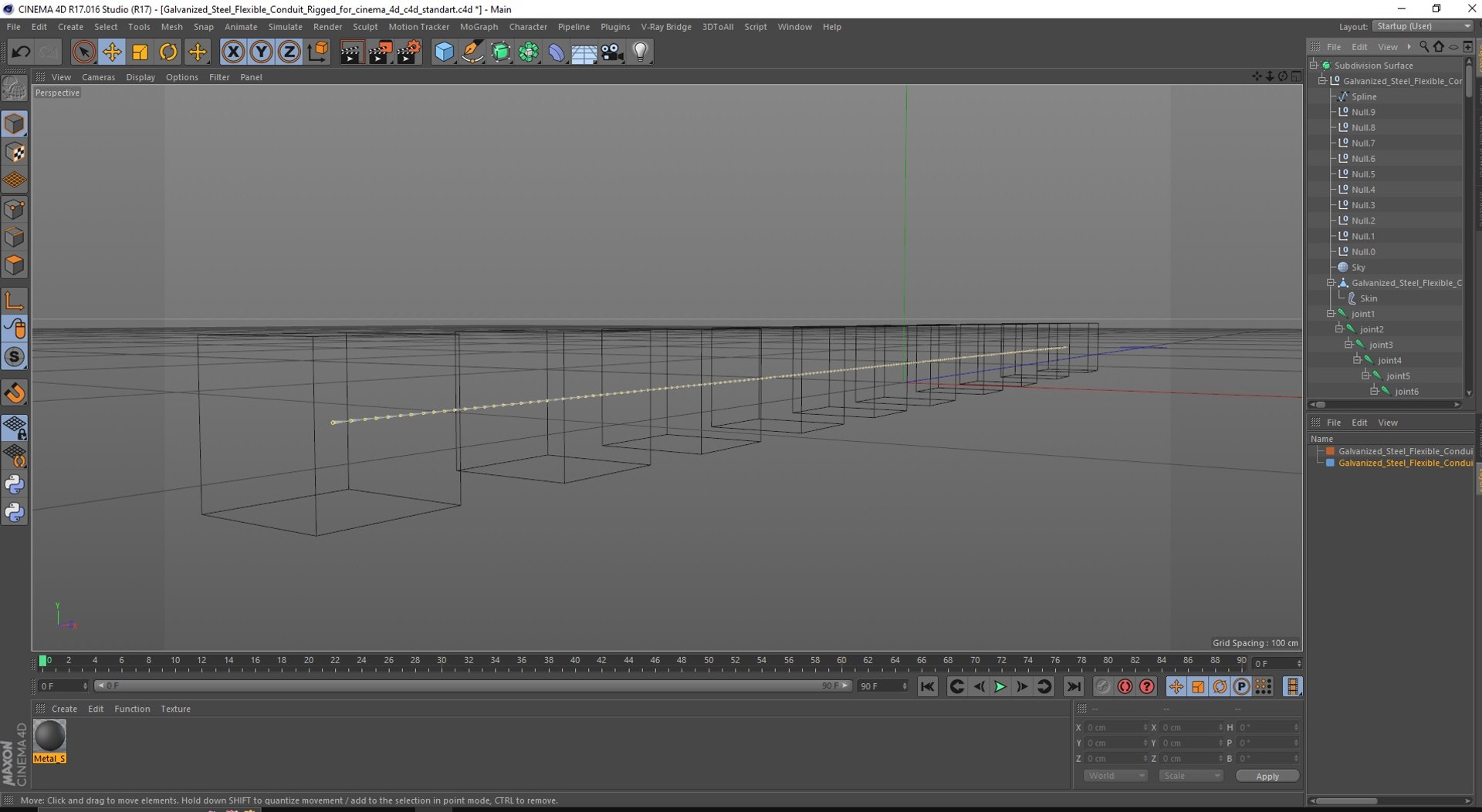 3D Galvanized Steel Flexible Conduit Rigged For Cinema 4D - TurboSquid ...