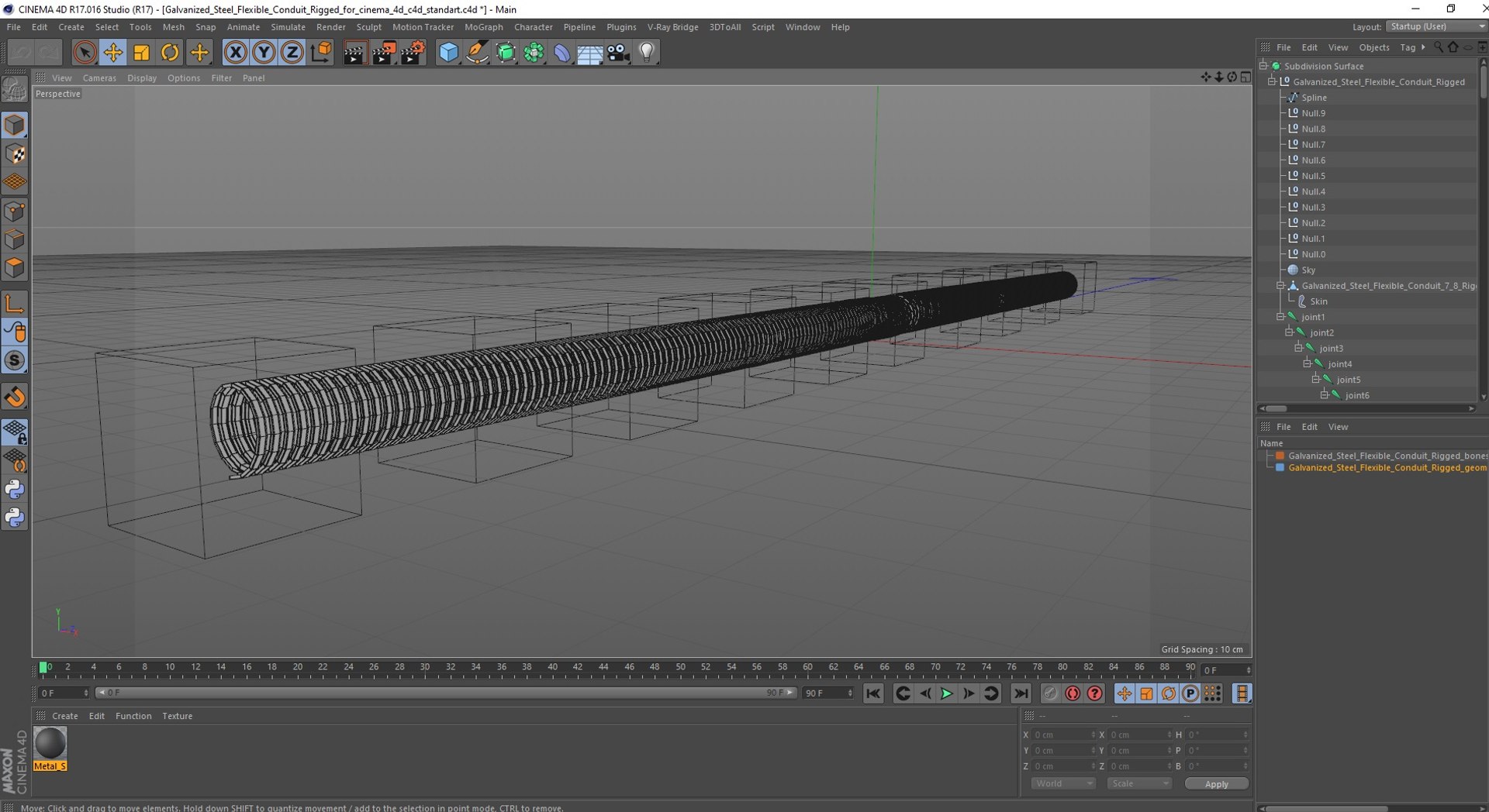 3D Galvanized Steel Flexible Conduit Rigged For Cinema 4D - TurboSquid ...