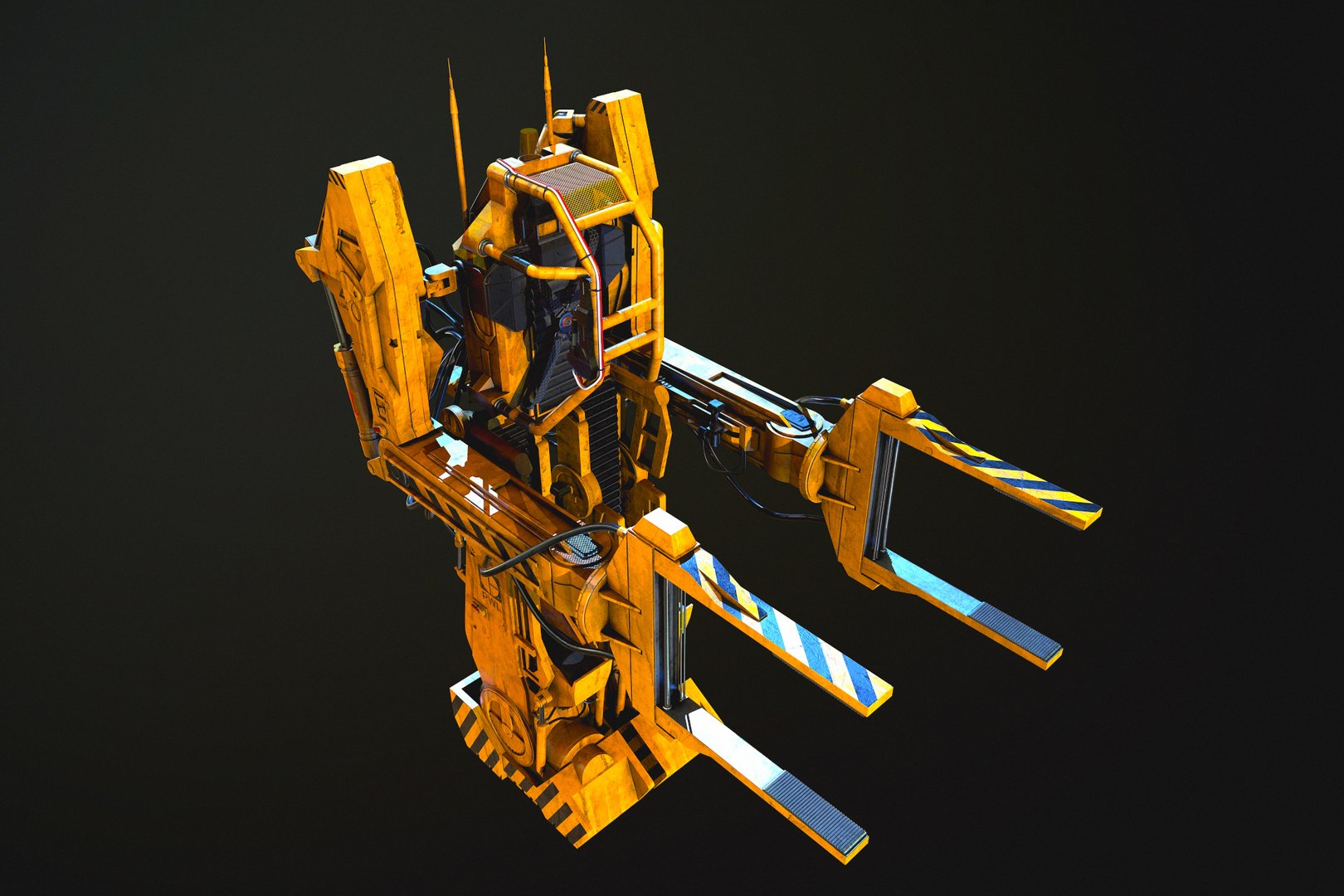 3D P-5000 Powered Work Loader - TurboSquid 2049533