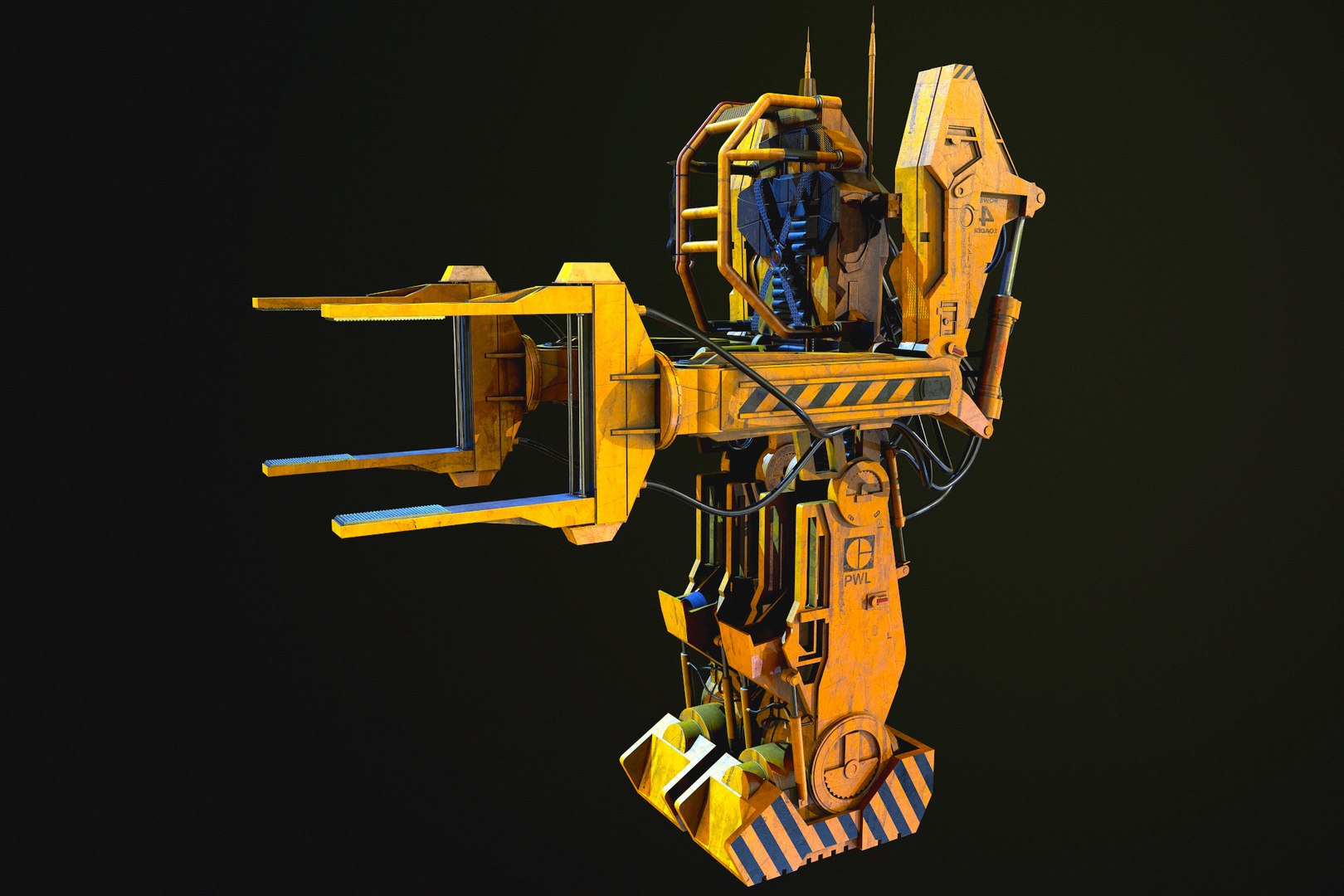 3D P-5000 Powered Work Loader - TurboSquid 2049533