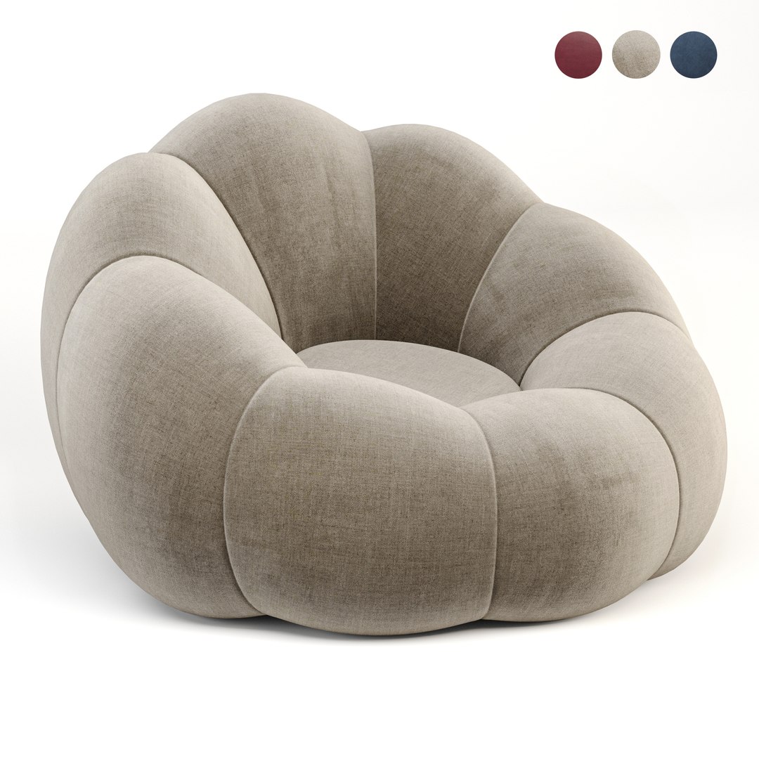 Bean Bag Pumpkin Chair 3D Model - TurboSquid 2255263