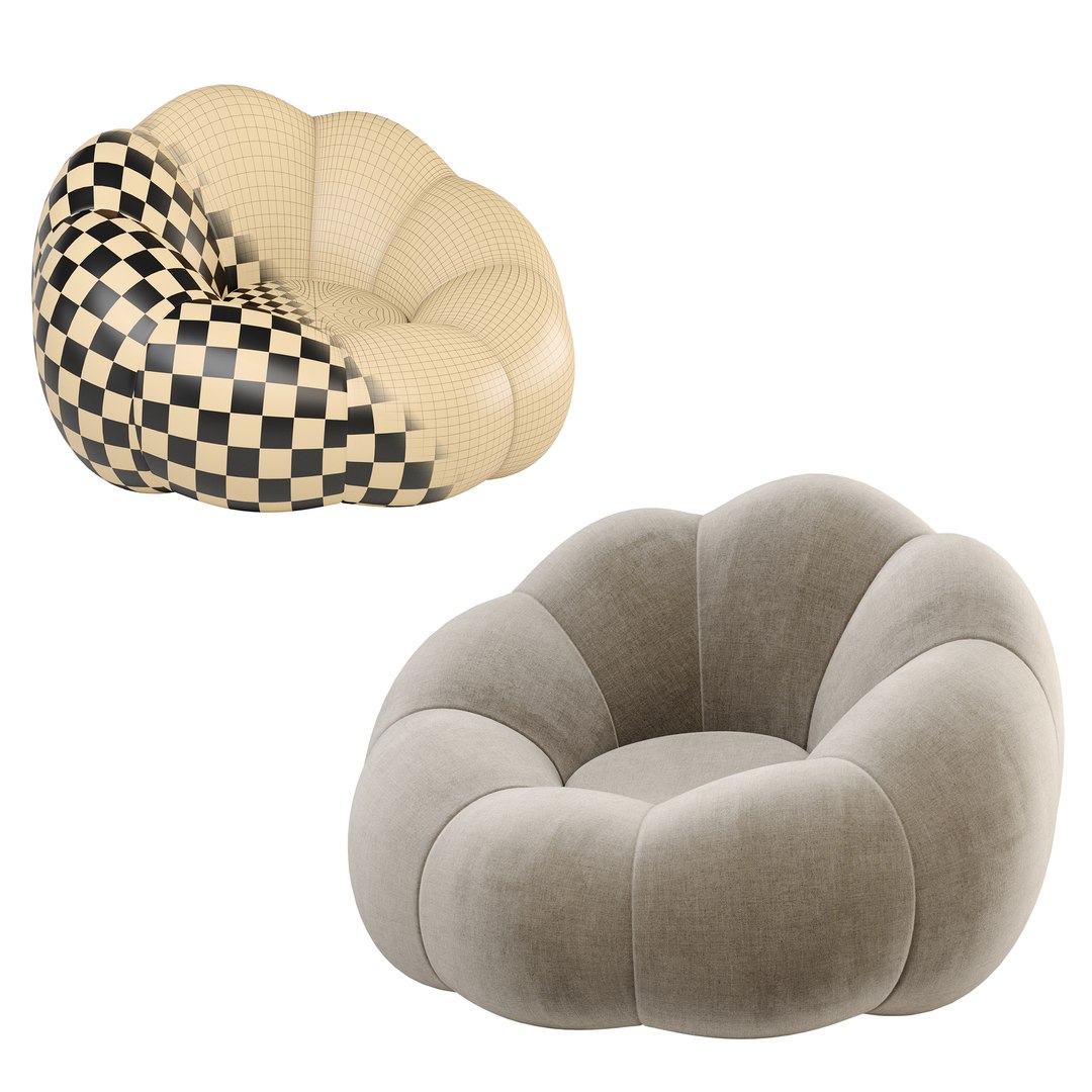 Bean Bag Pumpkin Chair 3D Model - TurboSquid 2255263