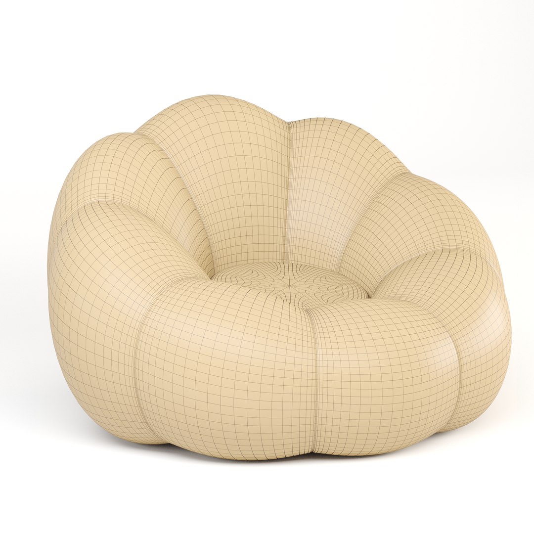 Bean Bag Pumpkin Chair 3D Model - TurboSquid 2255263