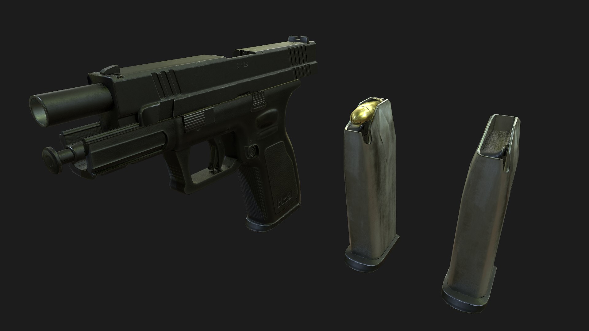 Pistol HS-9 Model - TurboSquid 2381428