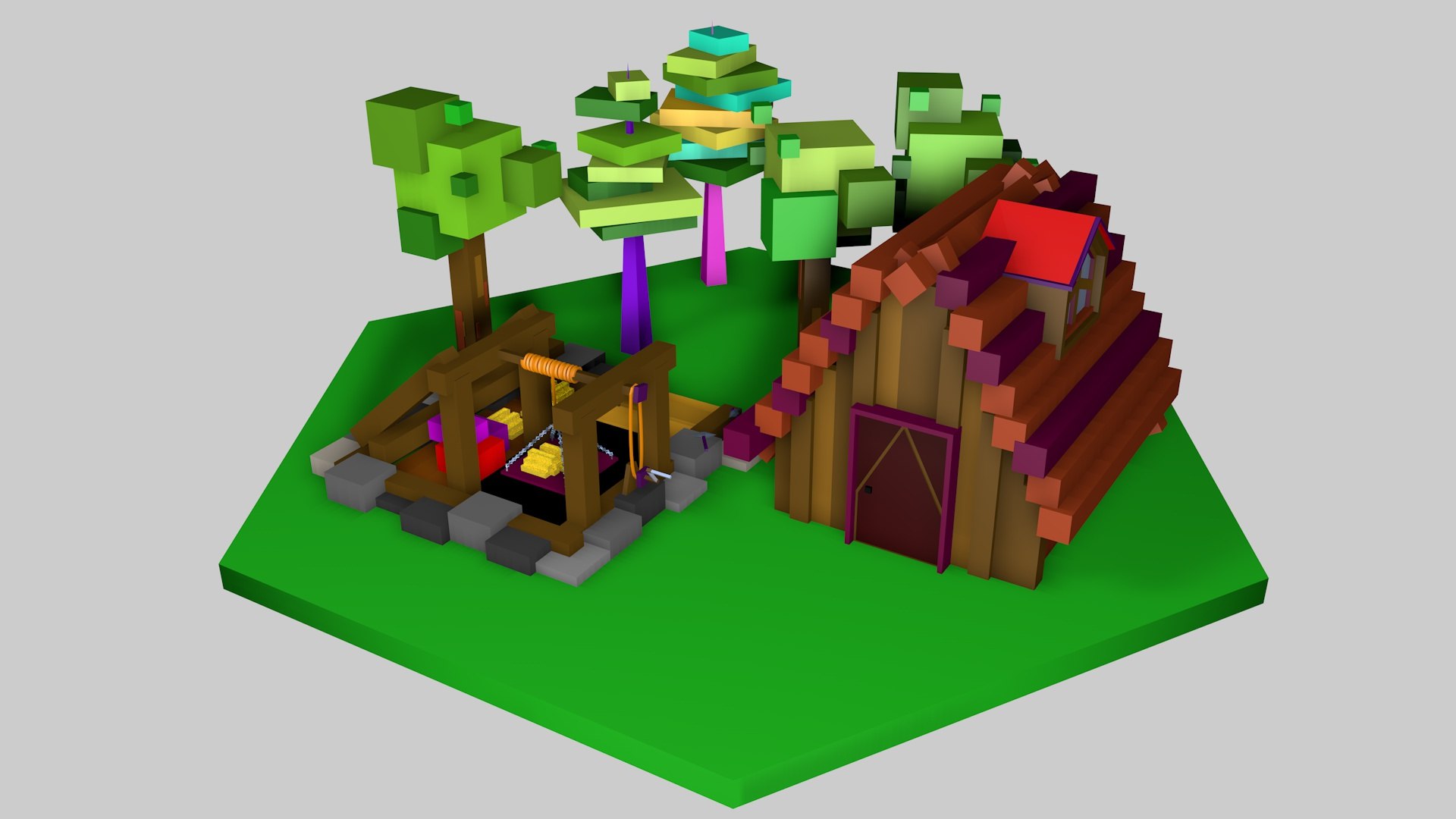 Gold Mine house exterior Lowpoly 3D - TurboSquid 2164005
