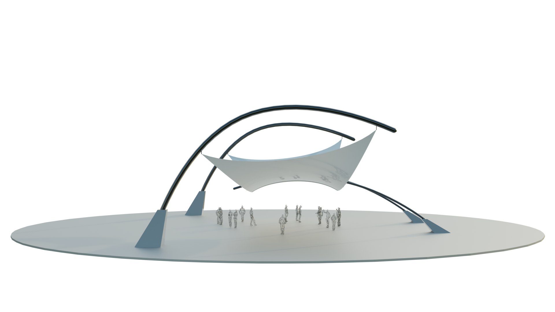 Tensile Structure Canopy 6 3D Model - TurboSquid 2249899