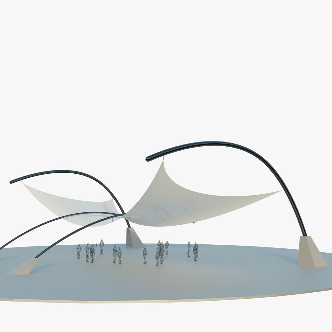 Tensile Structure Canopy 6 3D Model - TurboSquid 2249899