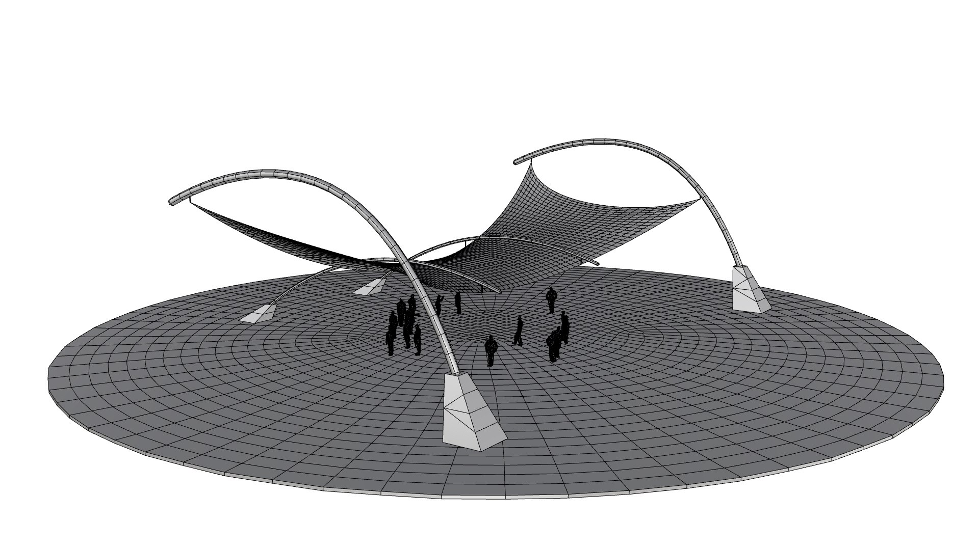 Tensile Structure Canopy 6 3D Model - TurboSquid 2249899