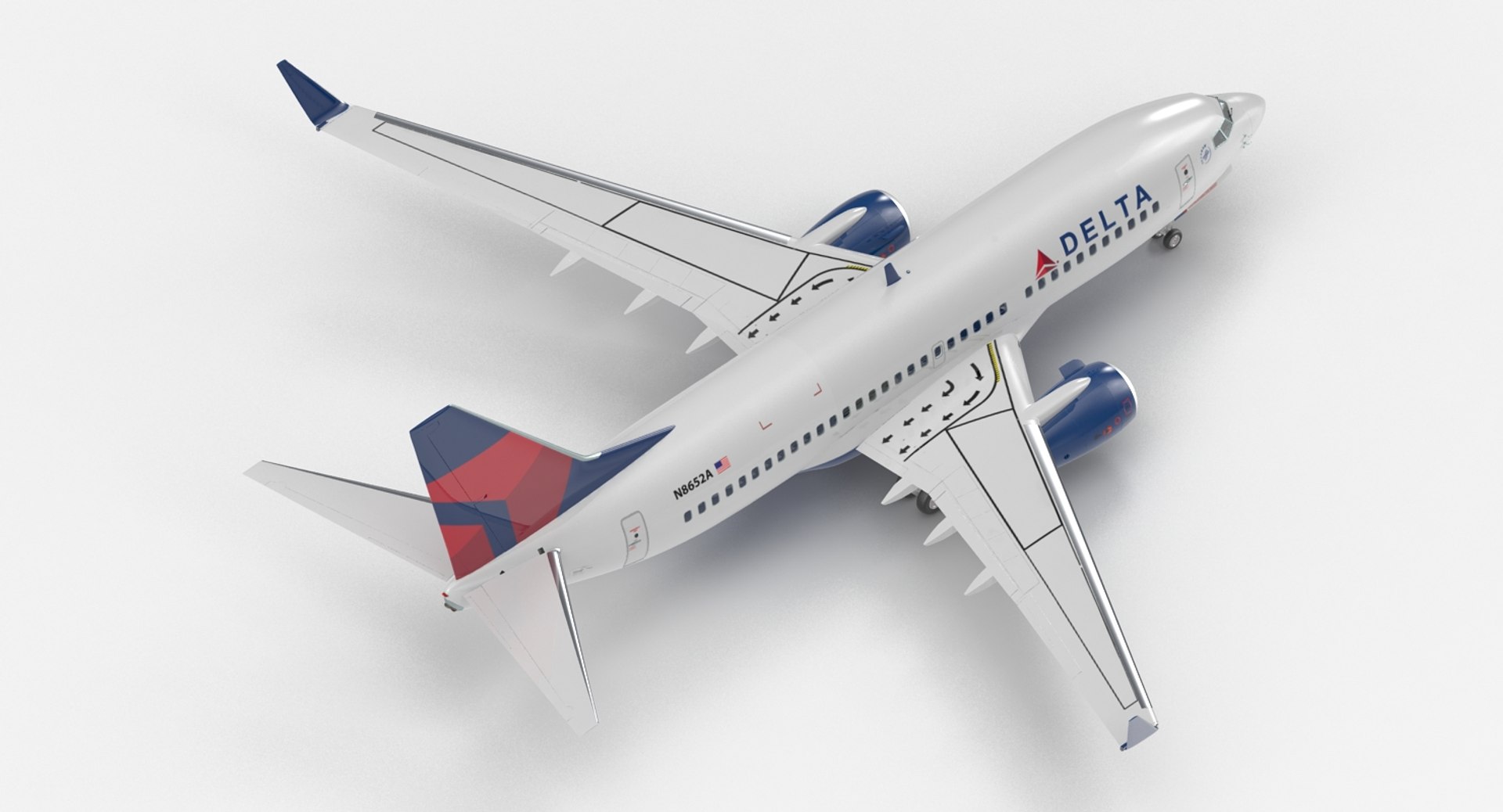 Boeing 737-700 Delta Air Lines Model - TurboSquid 1156472