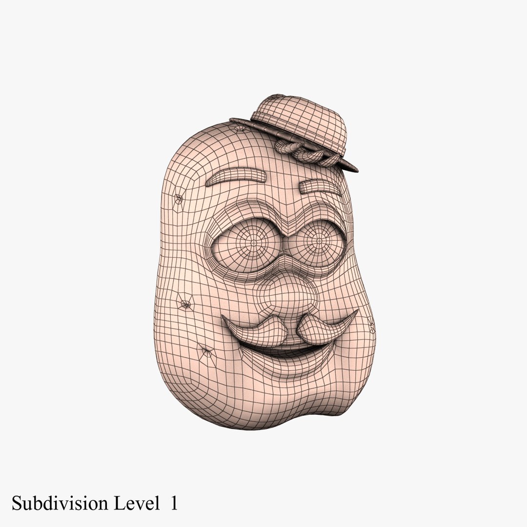 3d Cartoon Character Potato Model