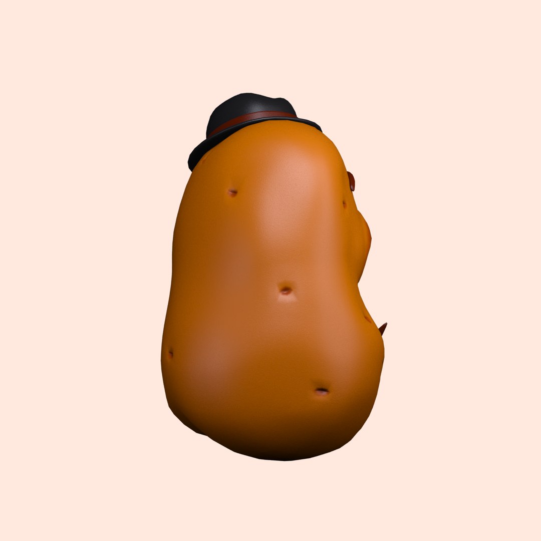 3d Cartoon Character Potato Model