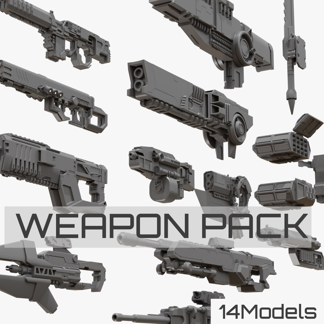 Mecha Weapons Asset Pack 3D - TurboSquid 2123034