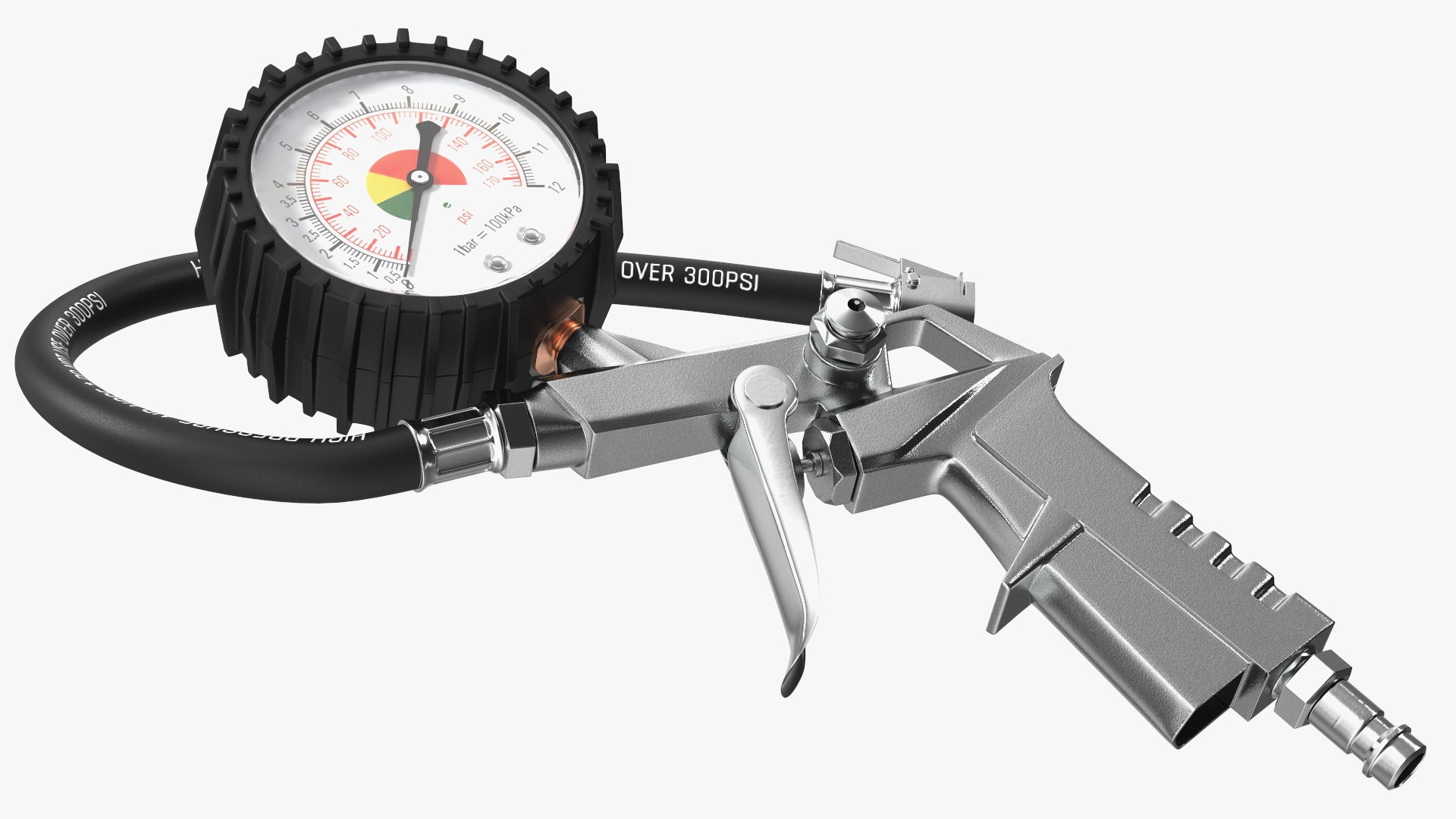 Tire Inflator Dial Pressure Gauge Air Compressor 3D Model - TurboSquid ...