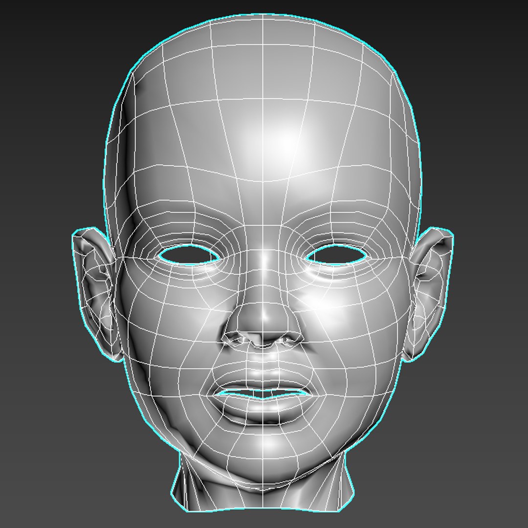 Head Sculpt Child Splines Model - TurboSquid 1339196