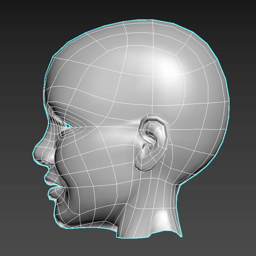 Head Sculpt Child Splines Model - TurboSquid 1339196