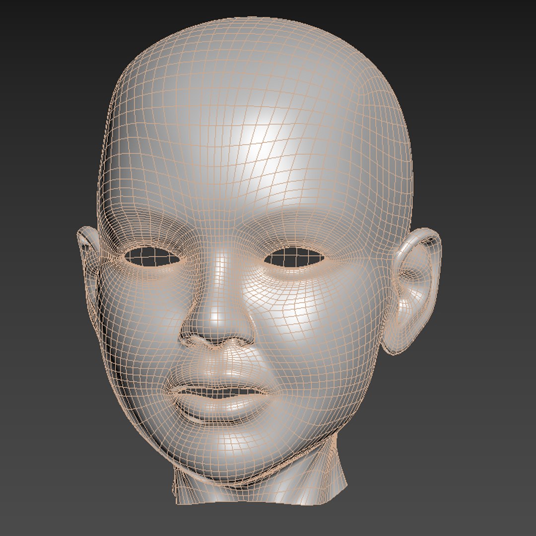 Head Sculpt Child Splines Model - TurboSquid 1339196
