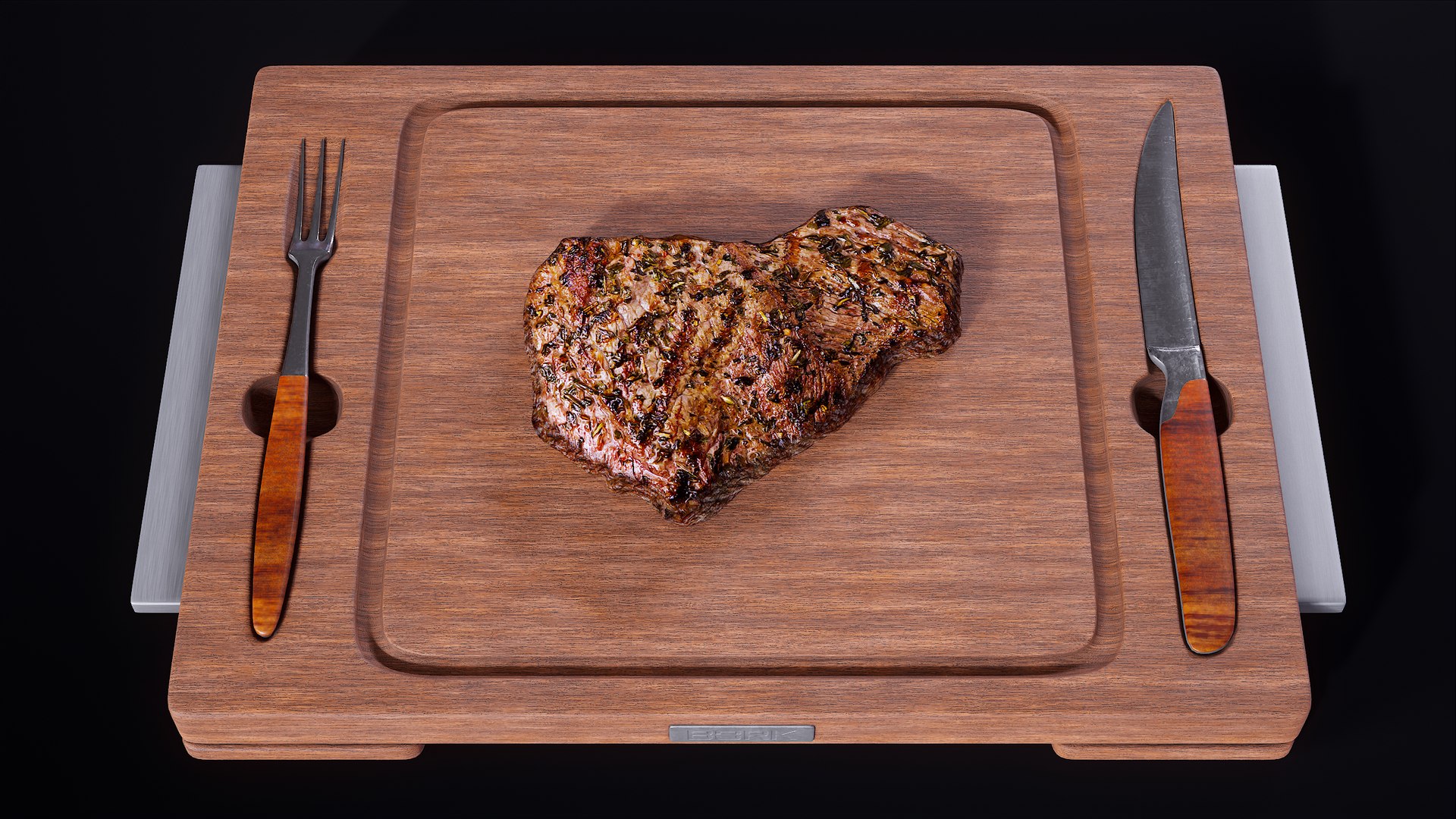 3D Cooked Steak On The Board PBR Model - TurboSquid 1848398
