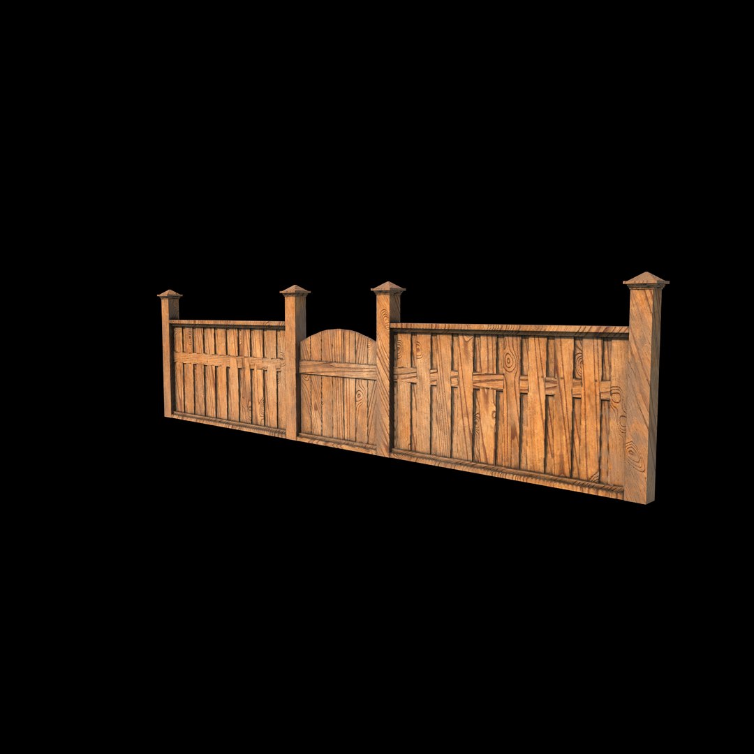 Wooden Fence 3D Model 3D Model - TurboSquid 2331807