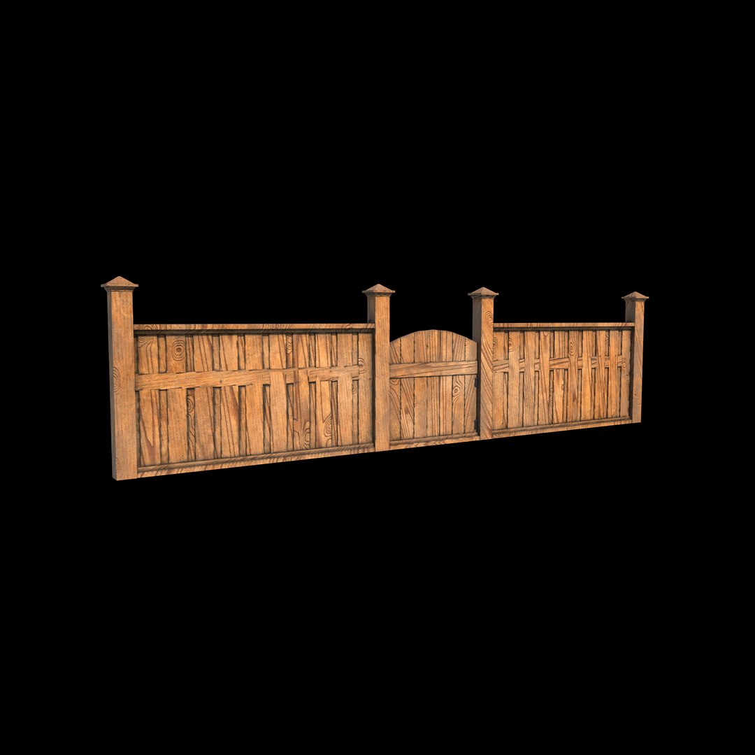 Wooden Fence 3D Model 3D Model - TurboSquid 2331807
