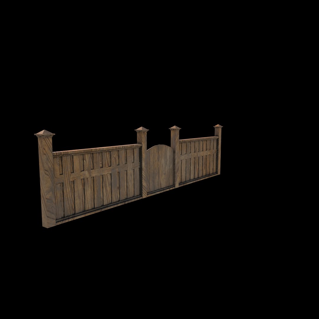 Wooden Fence 3D Model 3D Model - TurboSquid 2331807