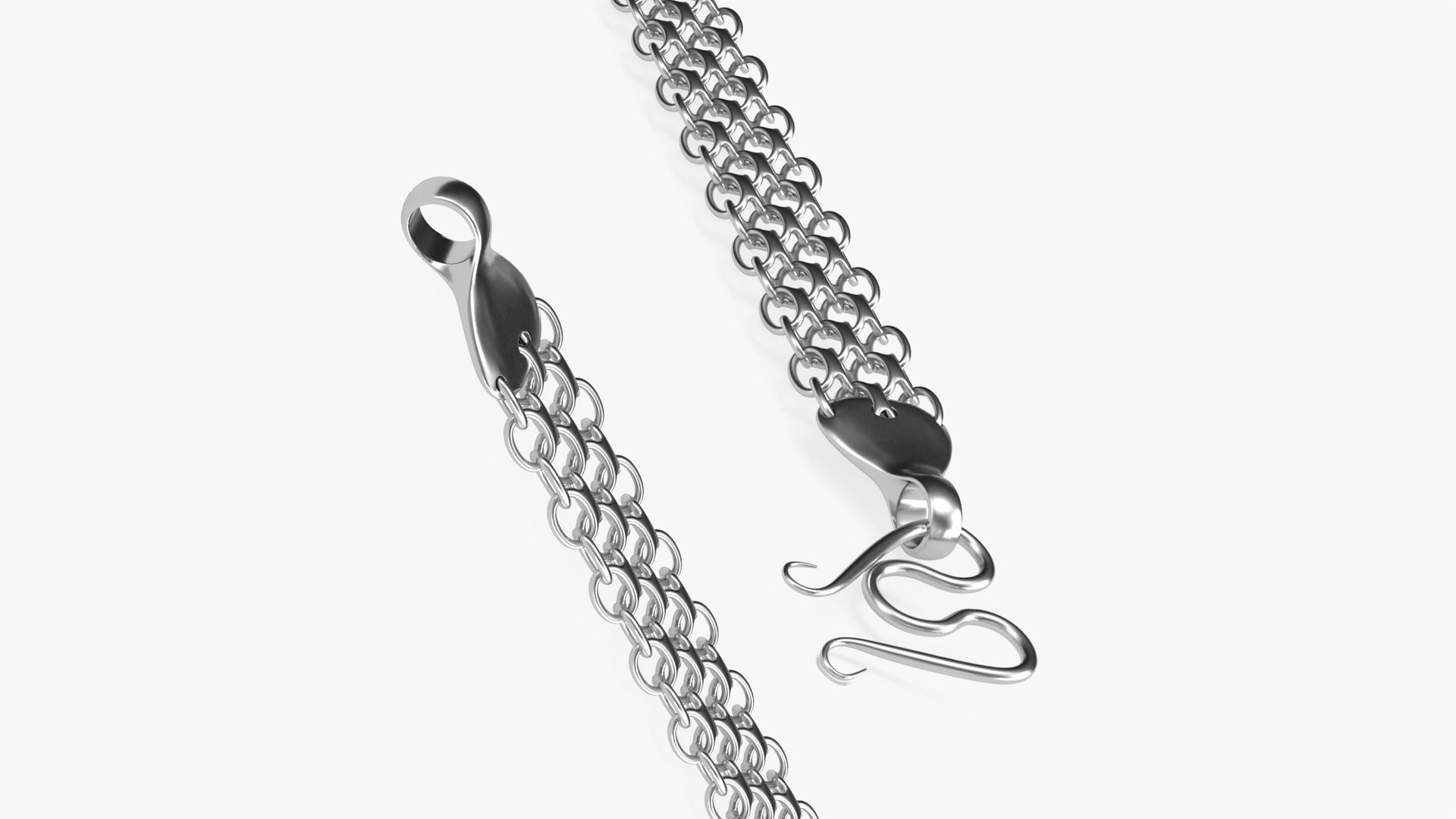 3D Model Mesh Jewelry Silver Chain - TurboSquid 2243969