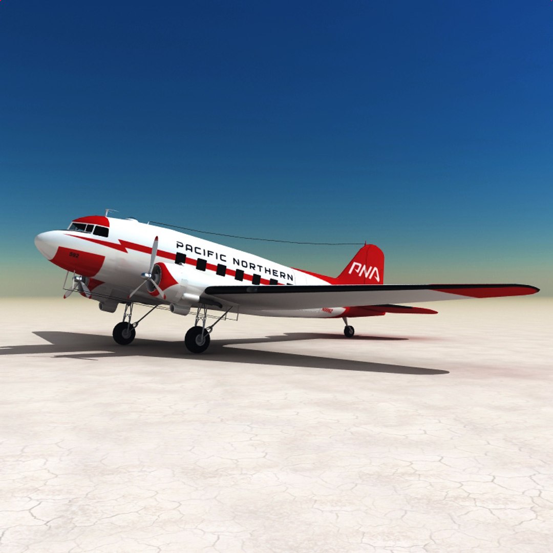 3d Model Douglas Dc-3 Aircraft