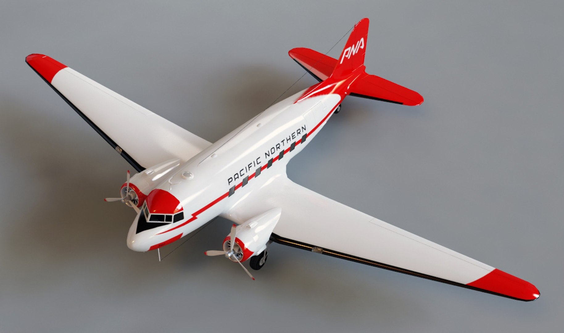 3d Model Douglas Dc-3 Aircraft