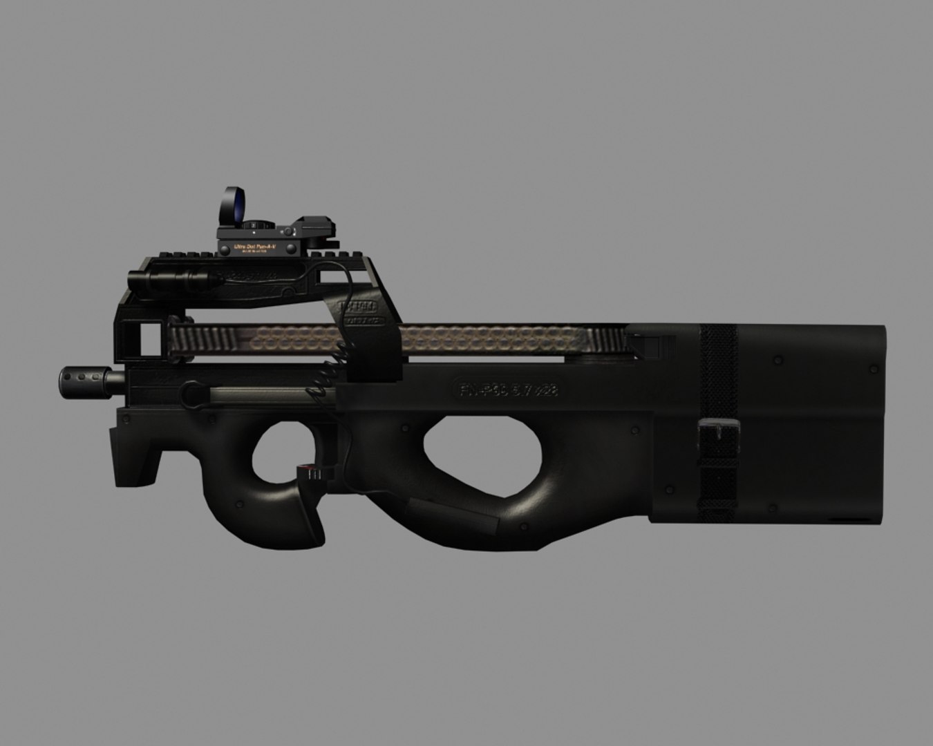 P90 Fn Gun 3d Model