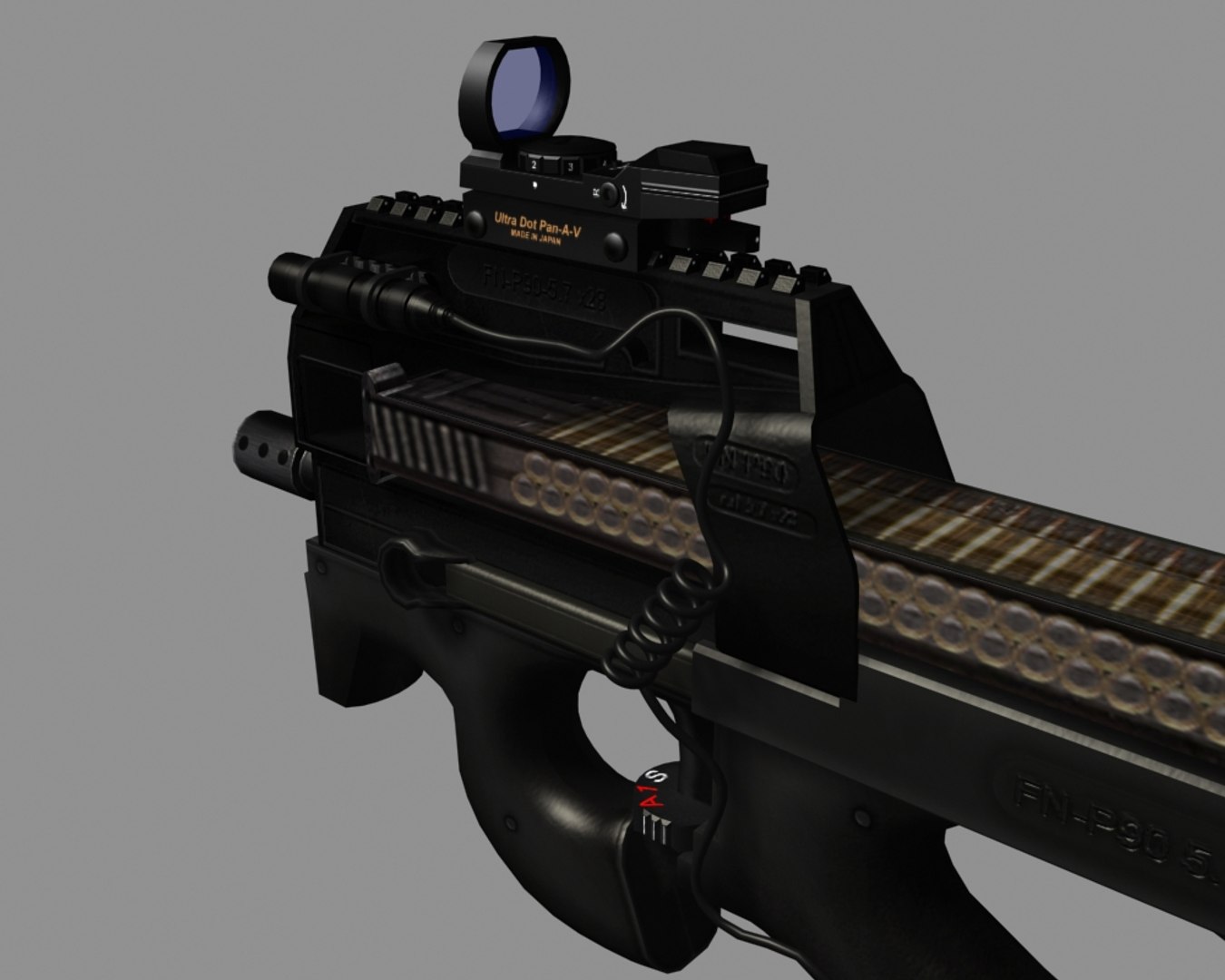 P90 Fn Gun 3d Model
