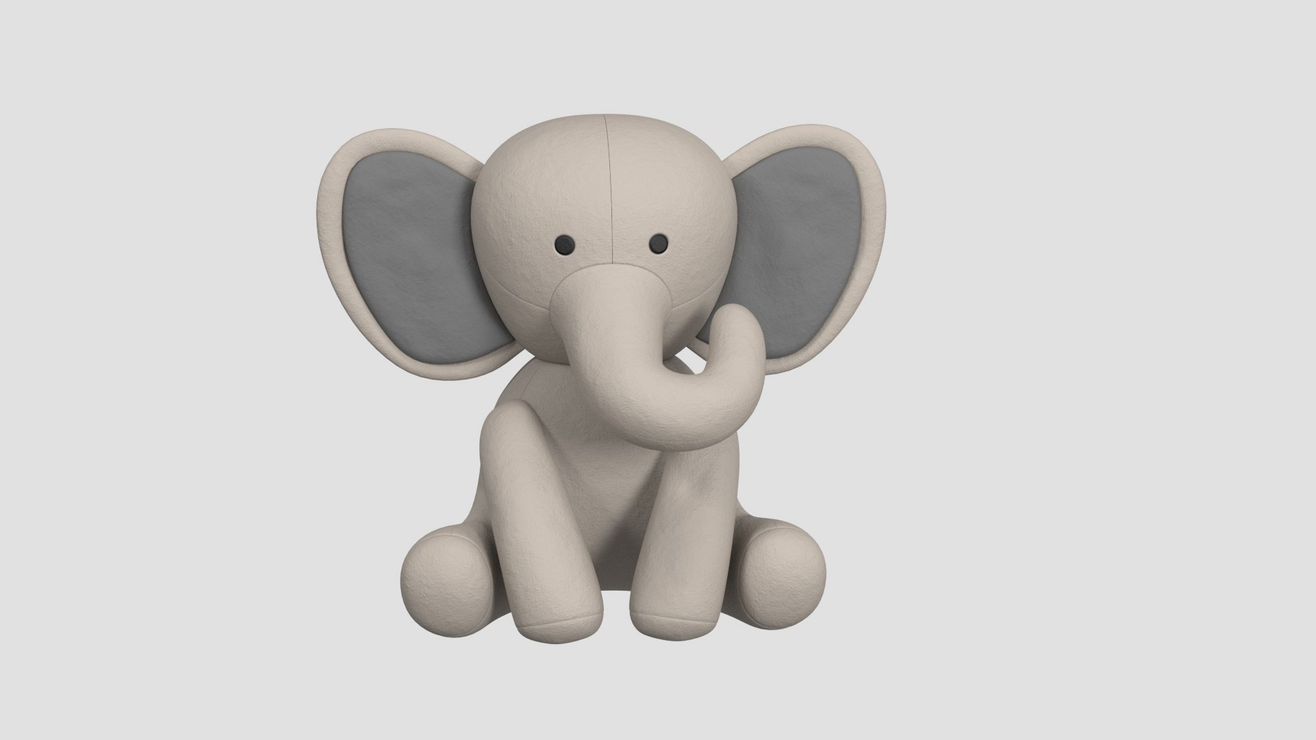 3D Stuffed Animal Elephant - TurboSquid 1801057