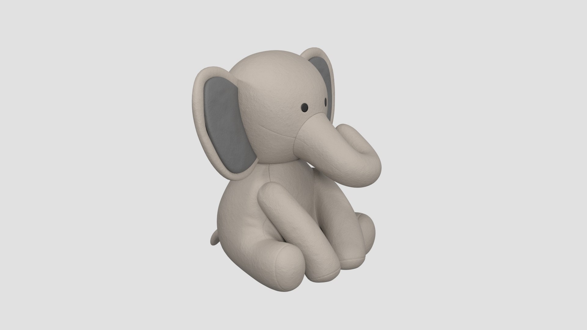 3D Stuffed Animal Elephant - TurboSquid 1801057