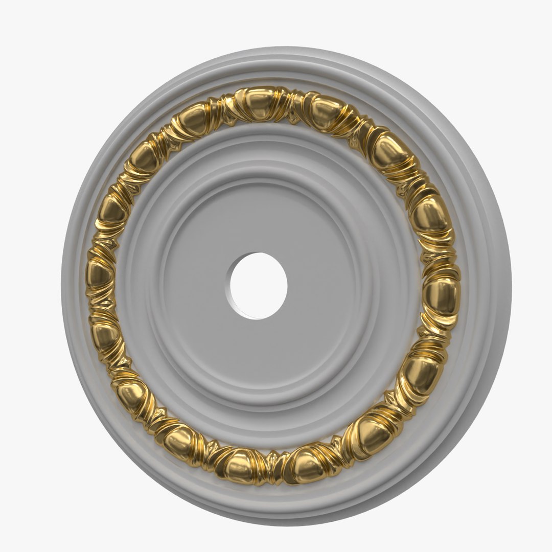 3D Ceiling Sockets Gypsum Plaster DR16 - TurboSquid 2014158