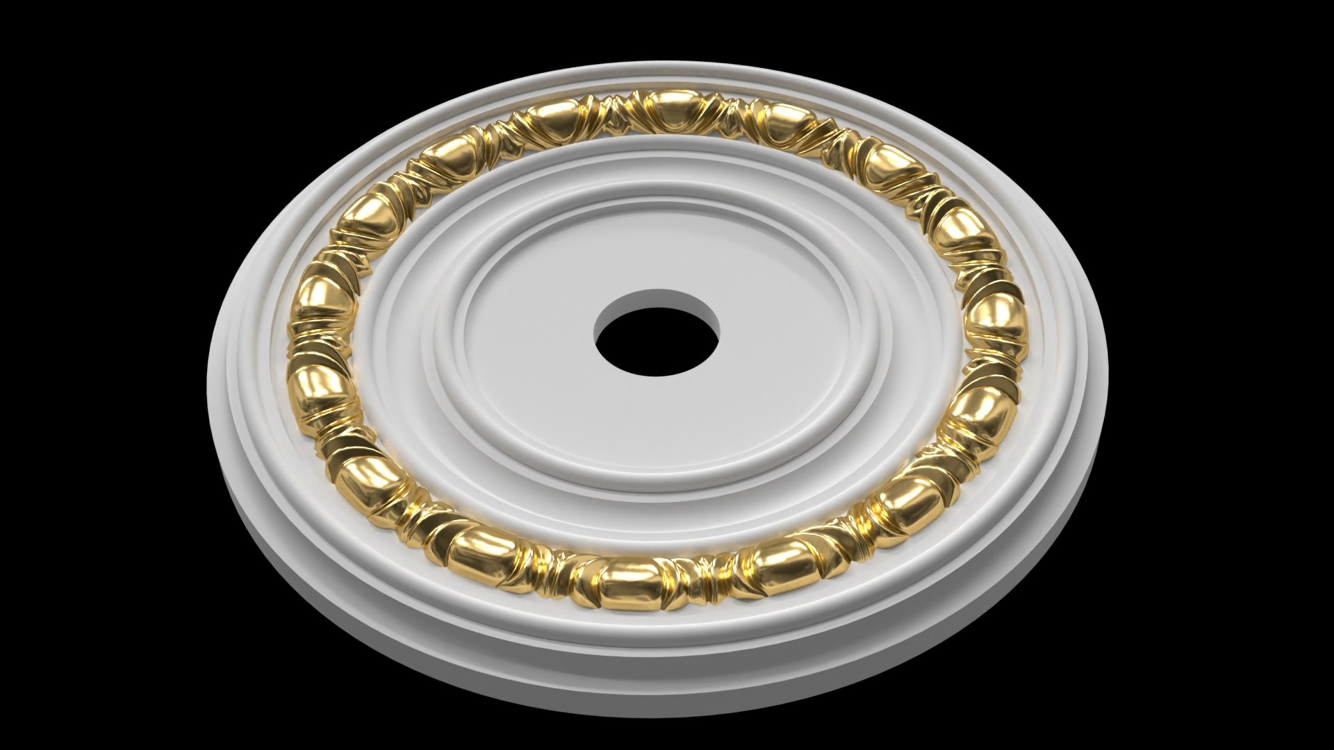 3D Ceiling Sockets Gypsum Plaster DR16 - TurboSquid 2014158