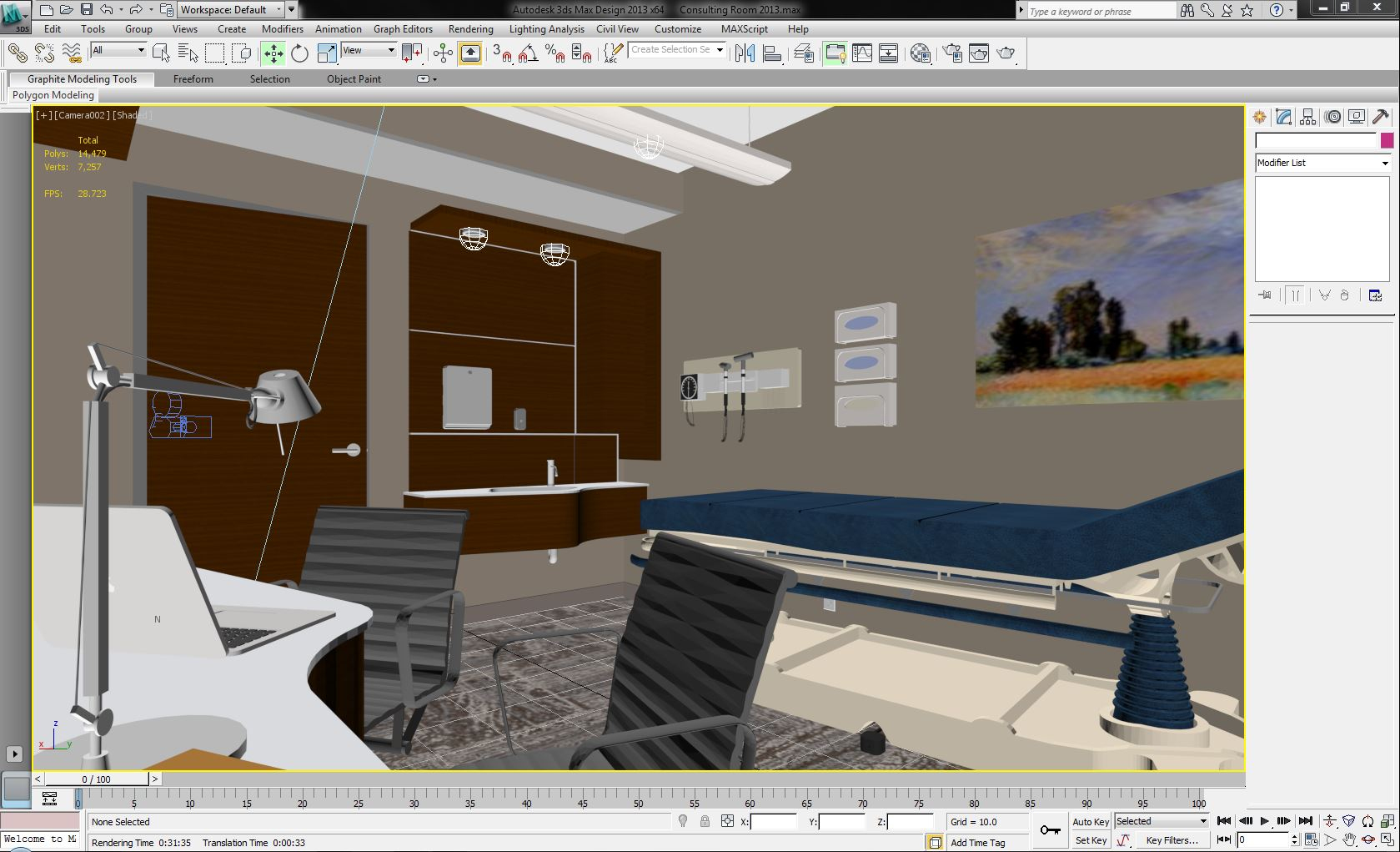hospital consultation room 3d 3ds