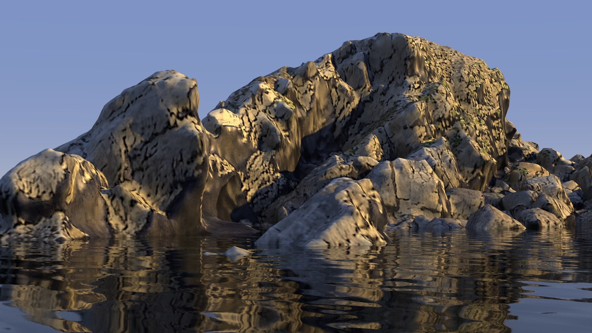 Cliff In The Sea 3D Model - TurboSquid 2039684