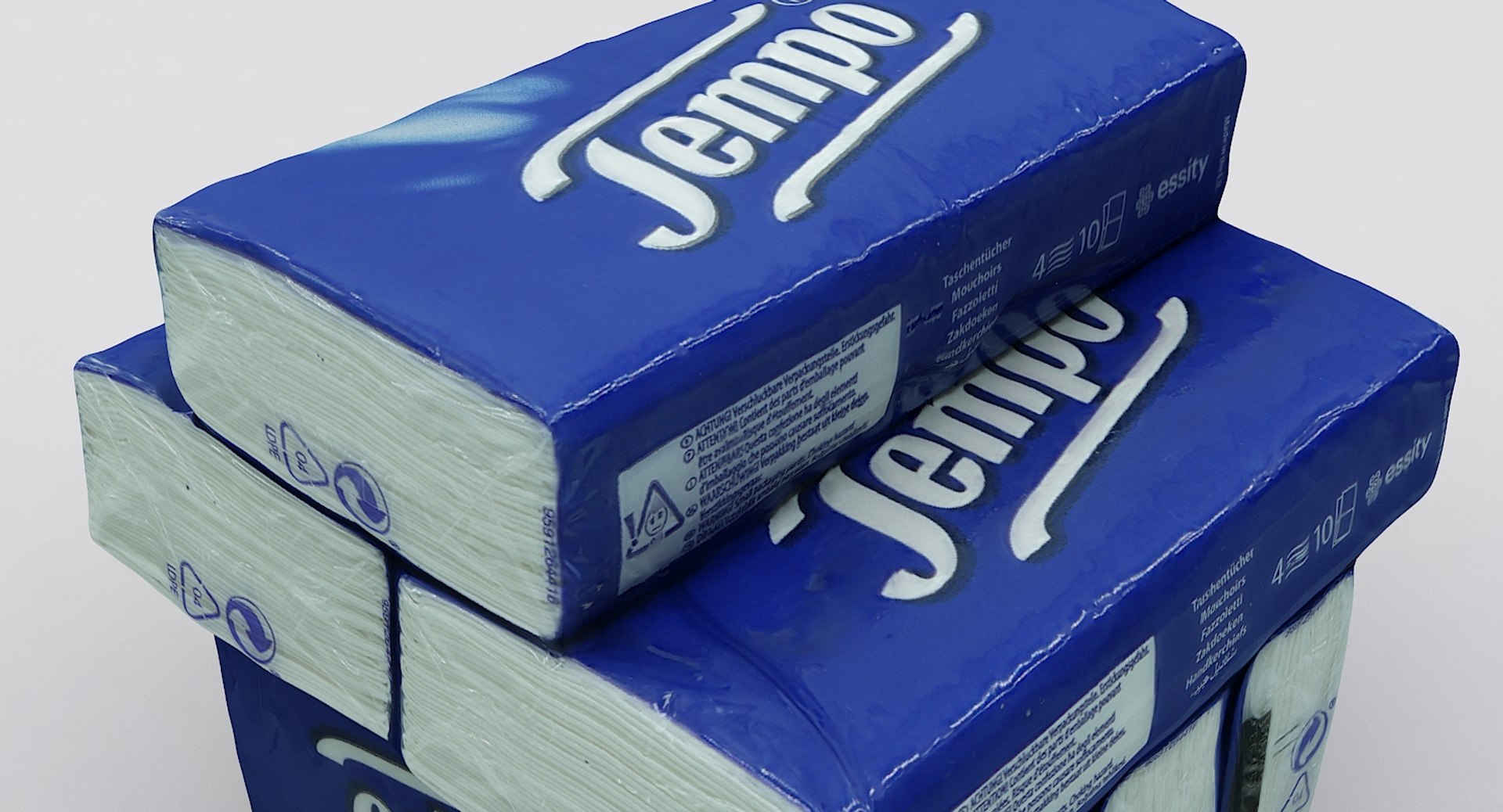 3D handkerchief tissue packaging model - TurboSquid 1494618