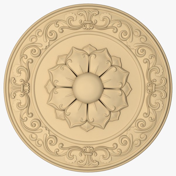 3d model classical interior wall