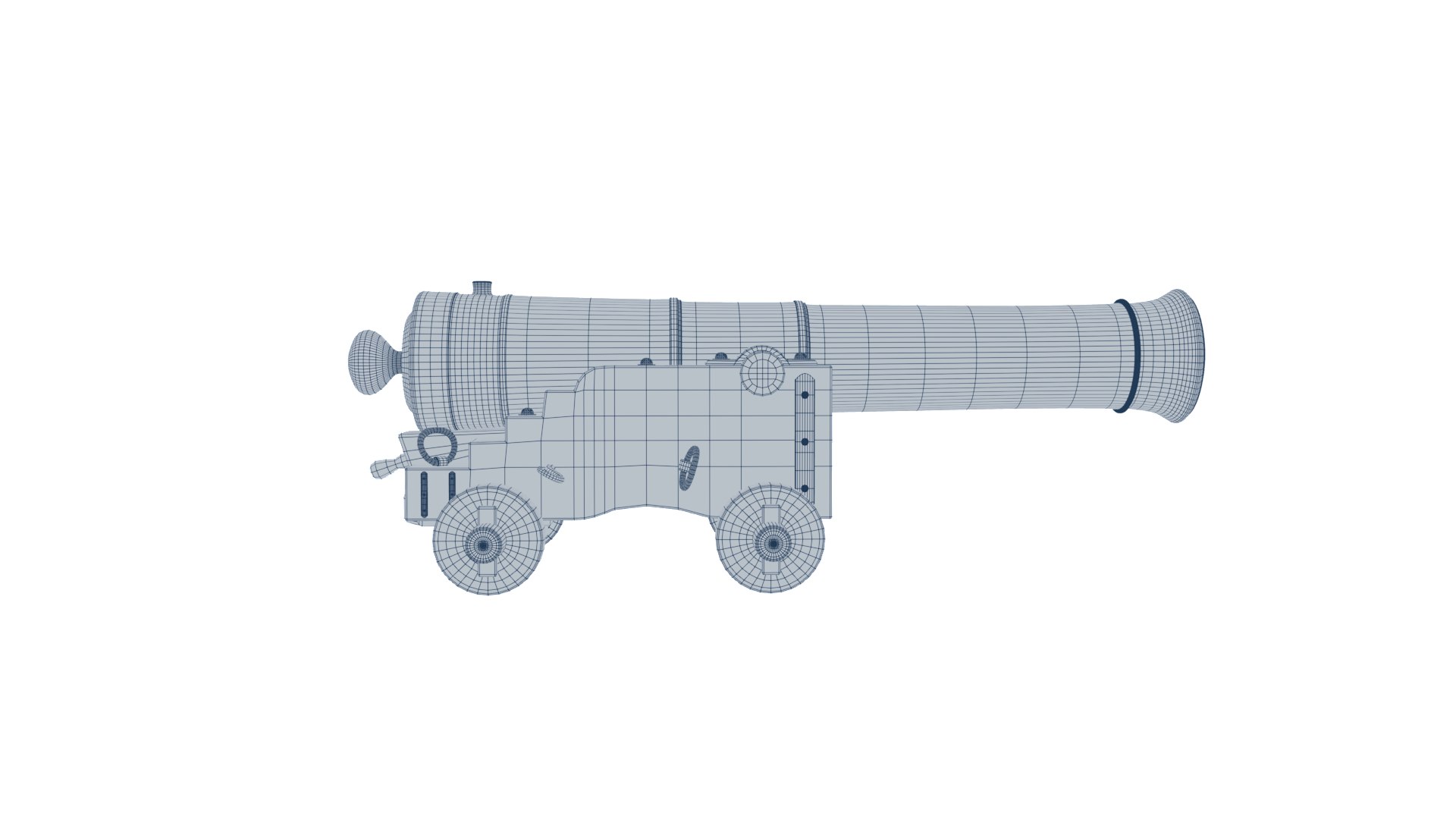 3D Model Naval Cannon - TurboSquid 2015555