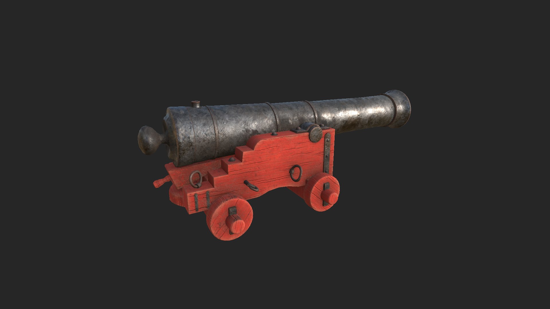 3D Model Naval Cannon - TurboSquid 2015555