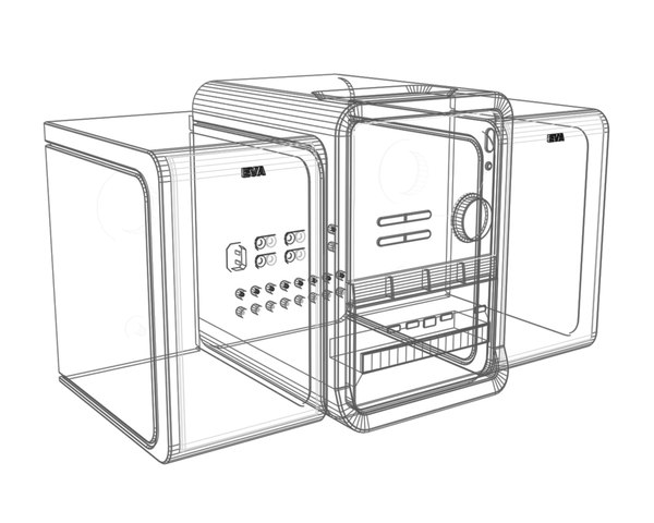 stereo cd player 3d model