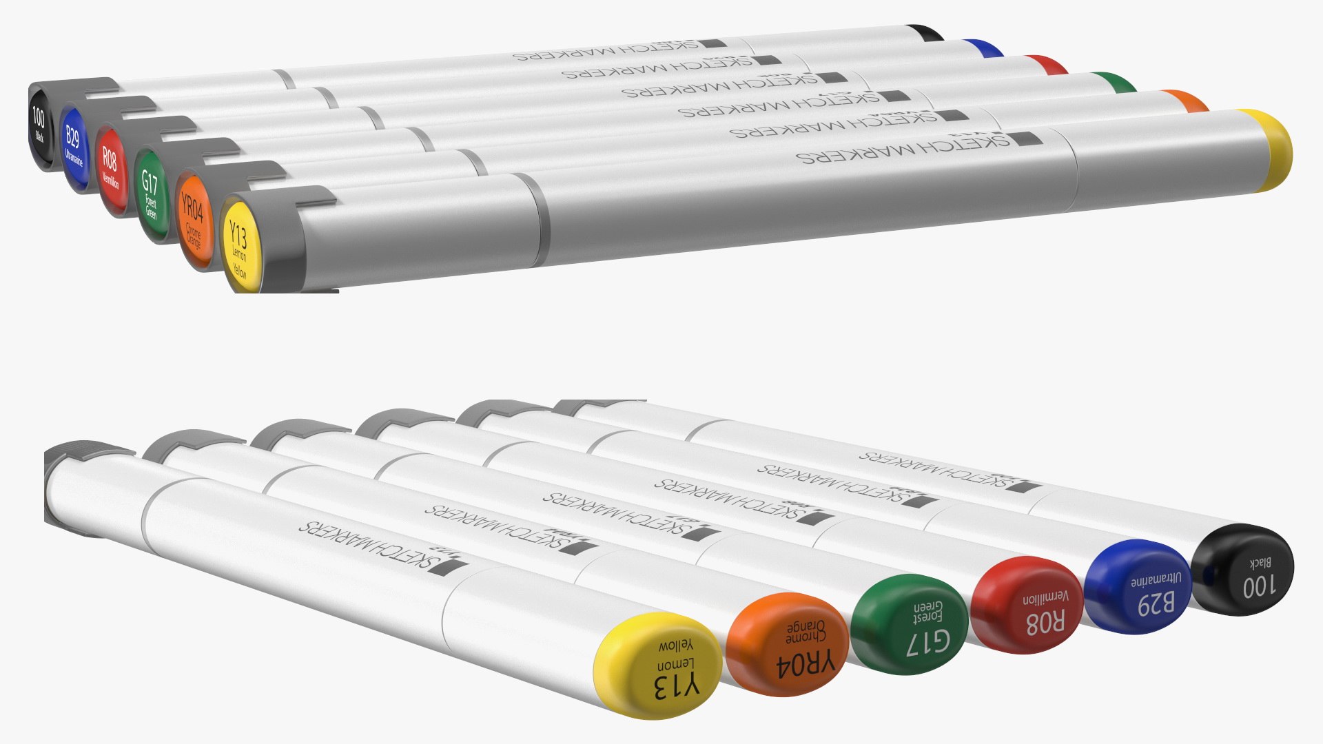 Generic Sketch Marker 6 Colors model - TurboSquid 1875652