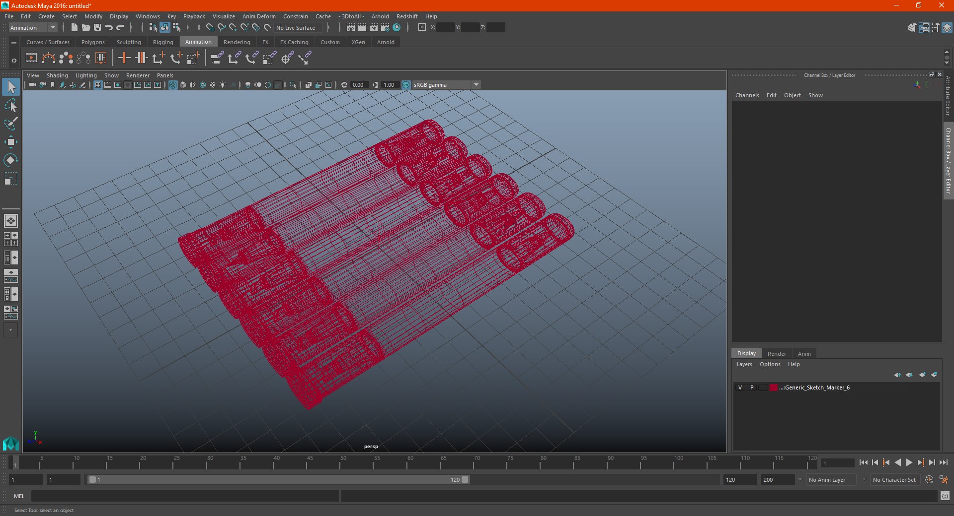 Generic Sketch Marker 6 Colors model - TurboSquid 1875652