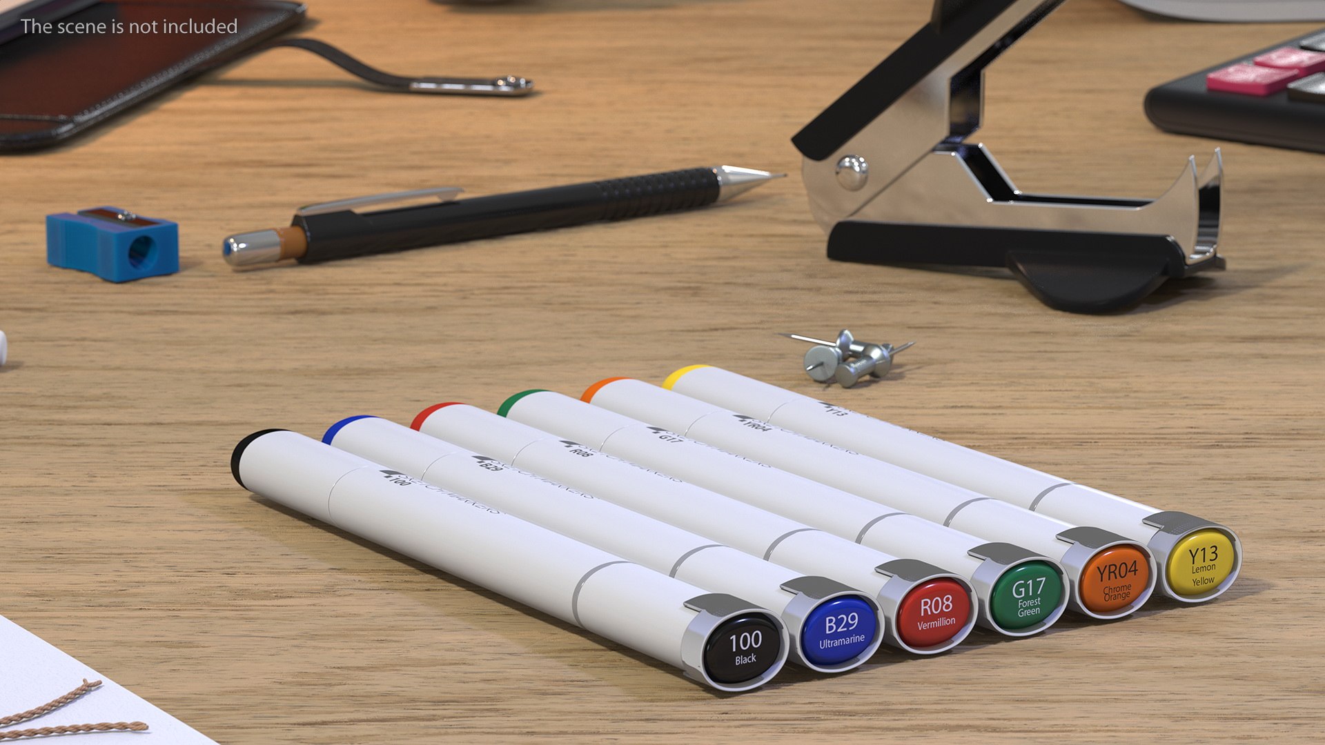 Generic Sketch Marker 6 Colors model - TurboSquid 1875652